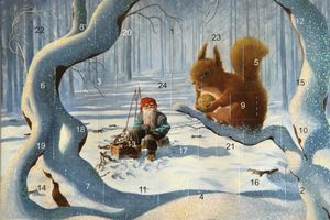 Jan Bergerlinds Advent Calendar Cards - Squirrel - from Honey Beeswax