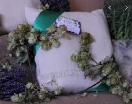 Handmade Pillow Filled with Kentish Hops, Lavender and Romney Marsh Wool