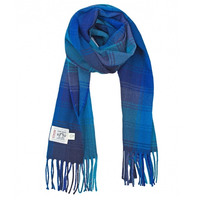 Blue Check - Avoca Lambswool Scarves - Handmade Gifts made with Love ...